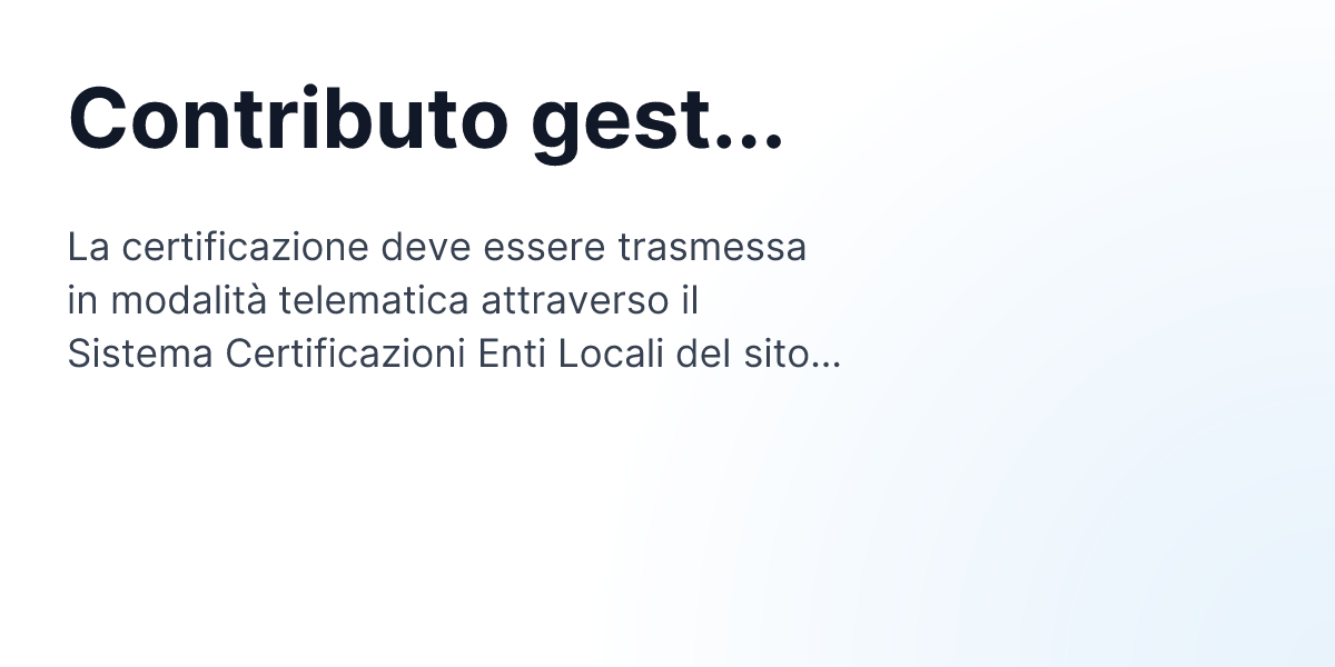 Contributo gestione associata unioni di comuni e comunità montane ...