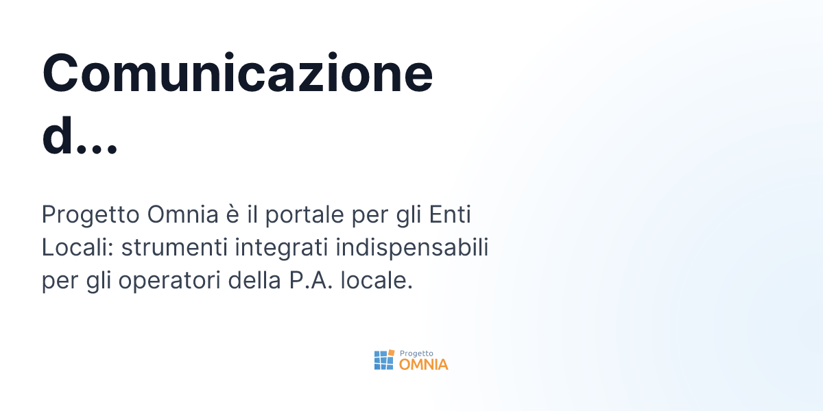 Comunicazione di avvio di procedimento relativo all’emissione di provvedimenti conseguenti ad ...