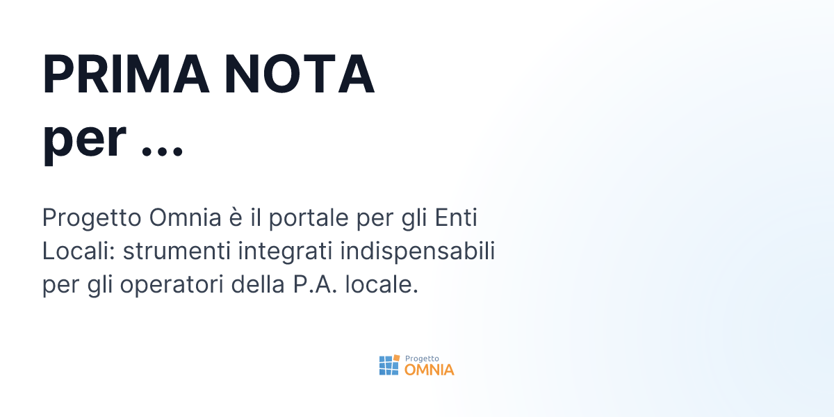 PRIMA NOTA per il ritiro del materiale dei seggi (Referendum) | Progetto Omnia