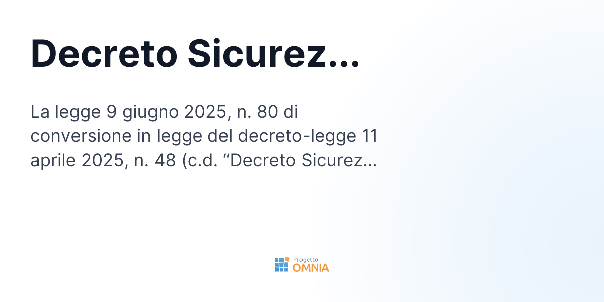 Decreto Sicurezza convertito in legge: le modifiche all’articolo 192 ...